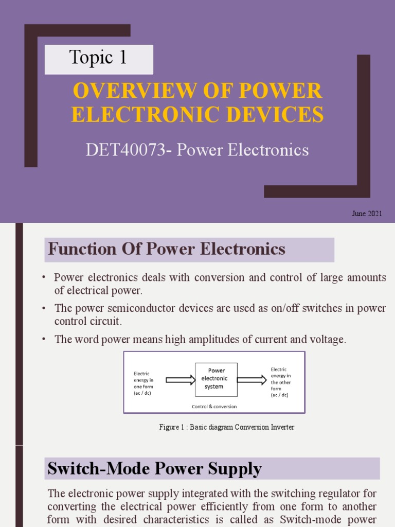 DET40073 - Topic 1 | PDF | Rectifier | Power Electronics