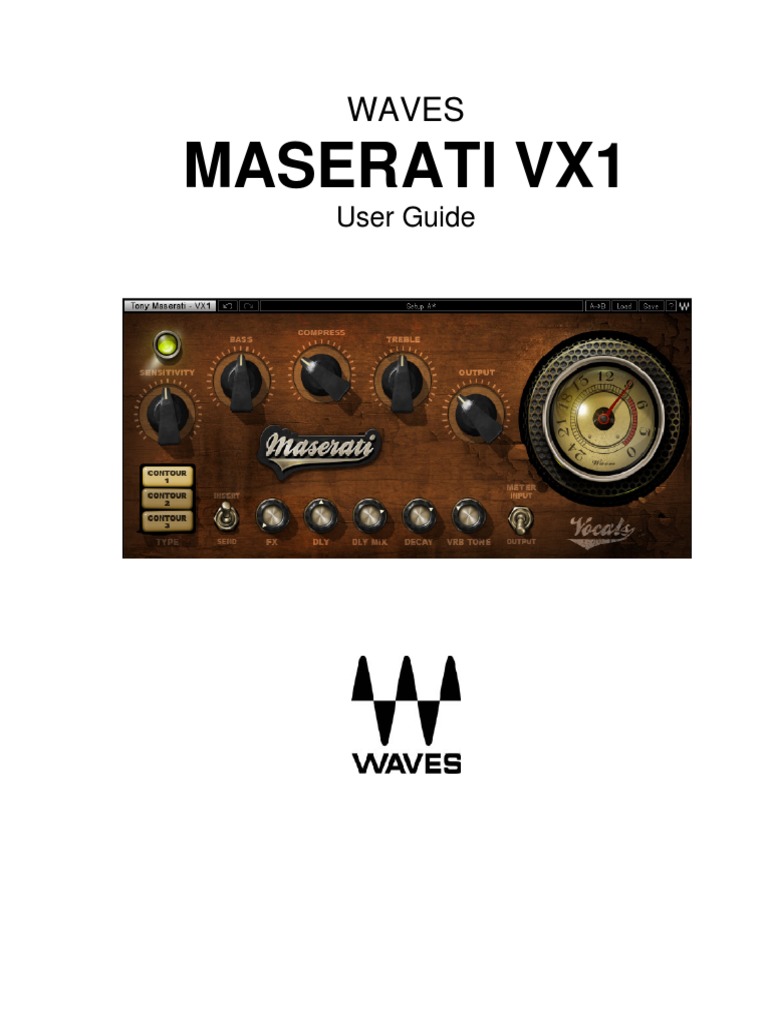 Maserati VX1 | PDF | Equalization (Audio) | Sound Production