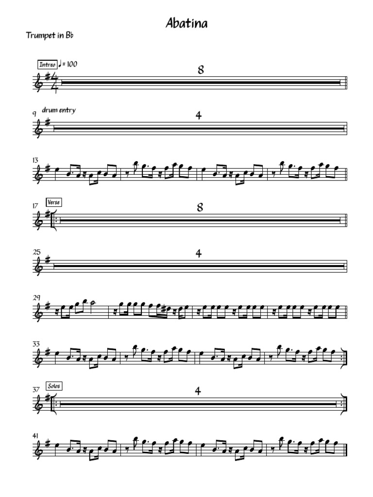 Abatina - Trumpet in BB PDF | PDF