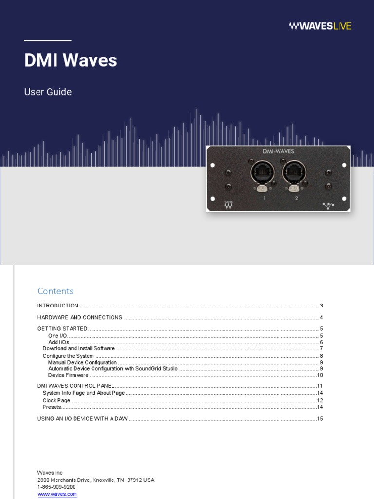 Configuring and Using the DMI Waves Card in a SoundGrid Network: A ...