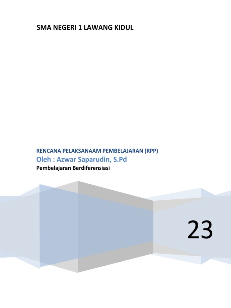 Contoh-Rpp-Berdiferensiasi (KSE) - Matematika-Kelas-X | PDF