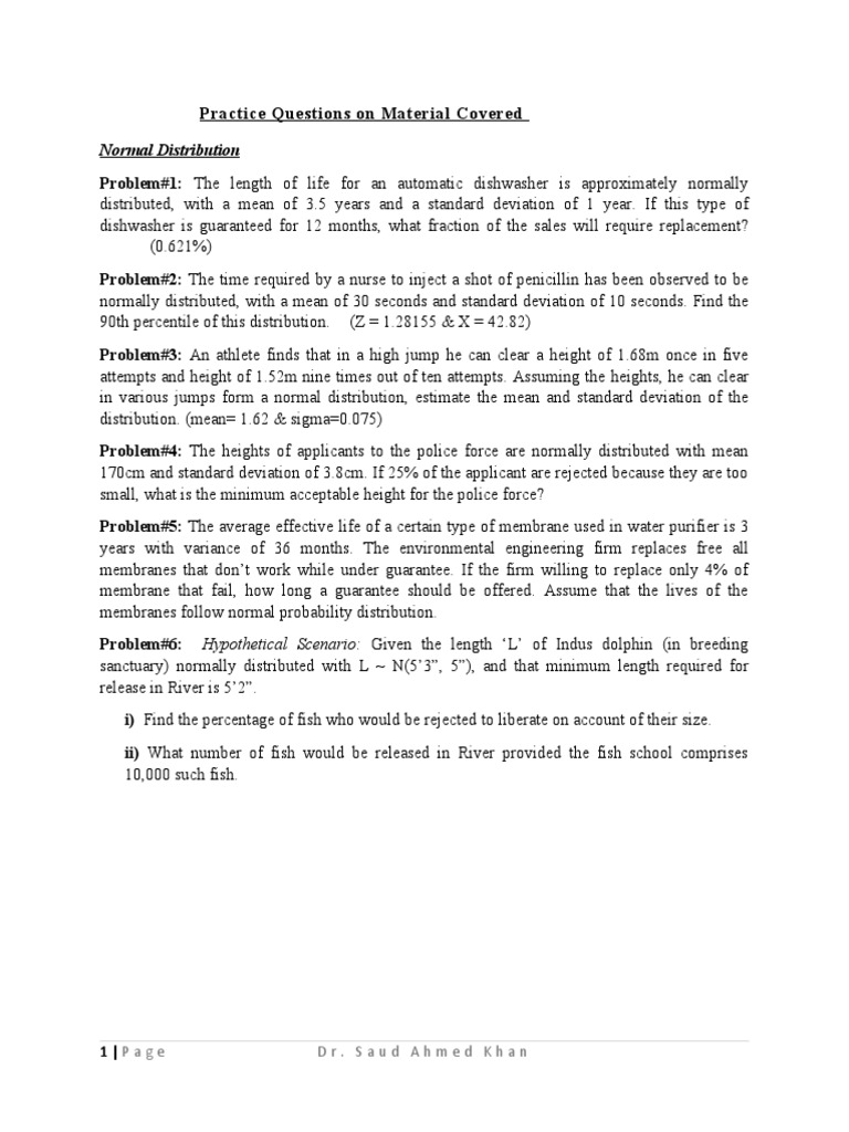 Normal Dist and CI | PDF | Standard Deviation | Confidence Interval