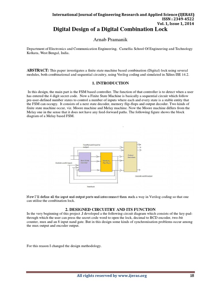 Digital_Design_of_a_Digital_Combination | PDF | Logic Gate | Electronic ...