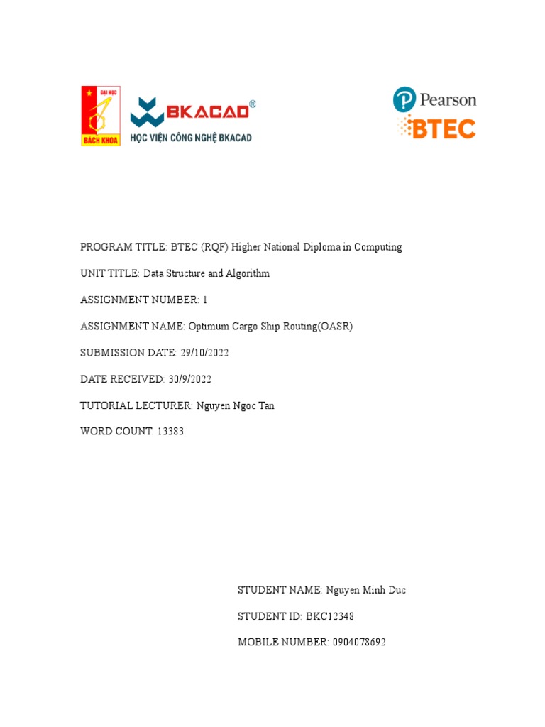 Nguyenminhduc Assignment1 Datastructureandalgorithm Pdf Queue Abstract Data Type Class