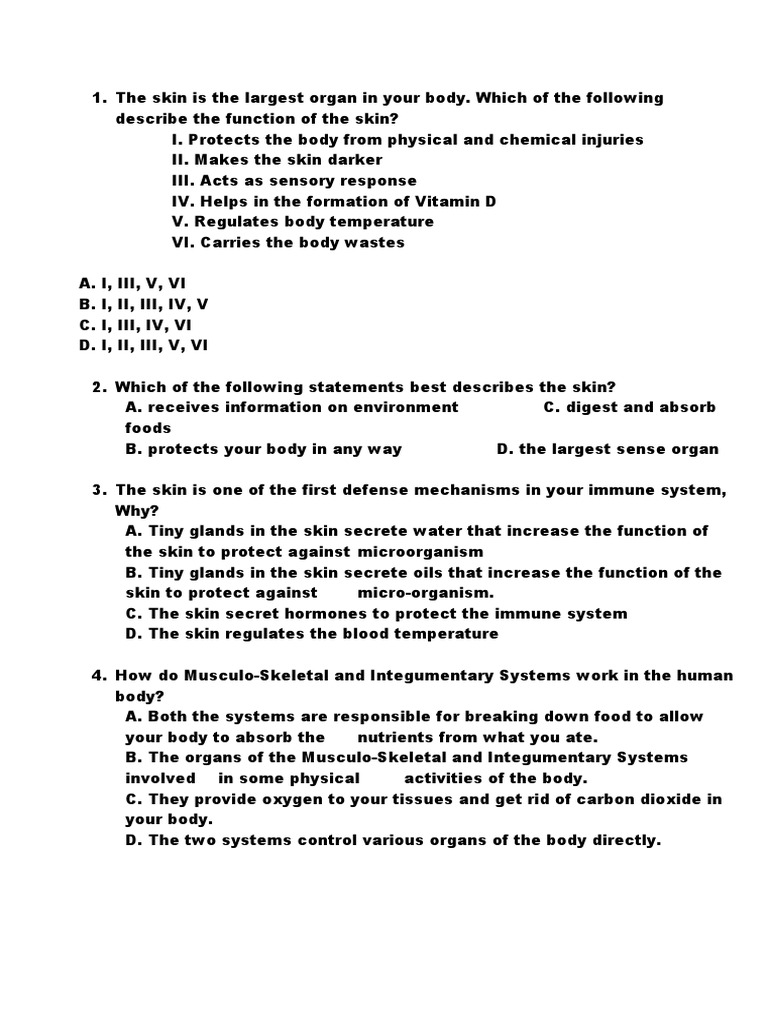 The Skin Is The Largest Organ in Your Body | Download Free PDF | Human ...