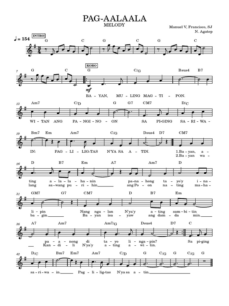 Pag-Aalaala (Melody) | PDF