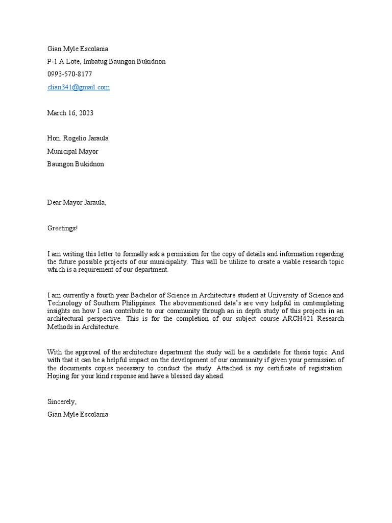 Letter of Intent Municipal | PDF