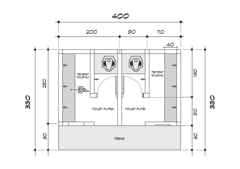 Denah Toilet Siswa SMK Nu PDF | PDF