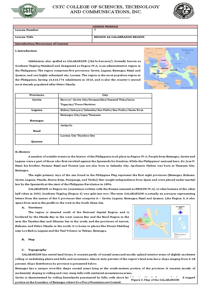 Lesson7. Region4A | PDF
