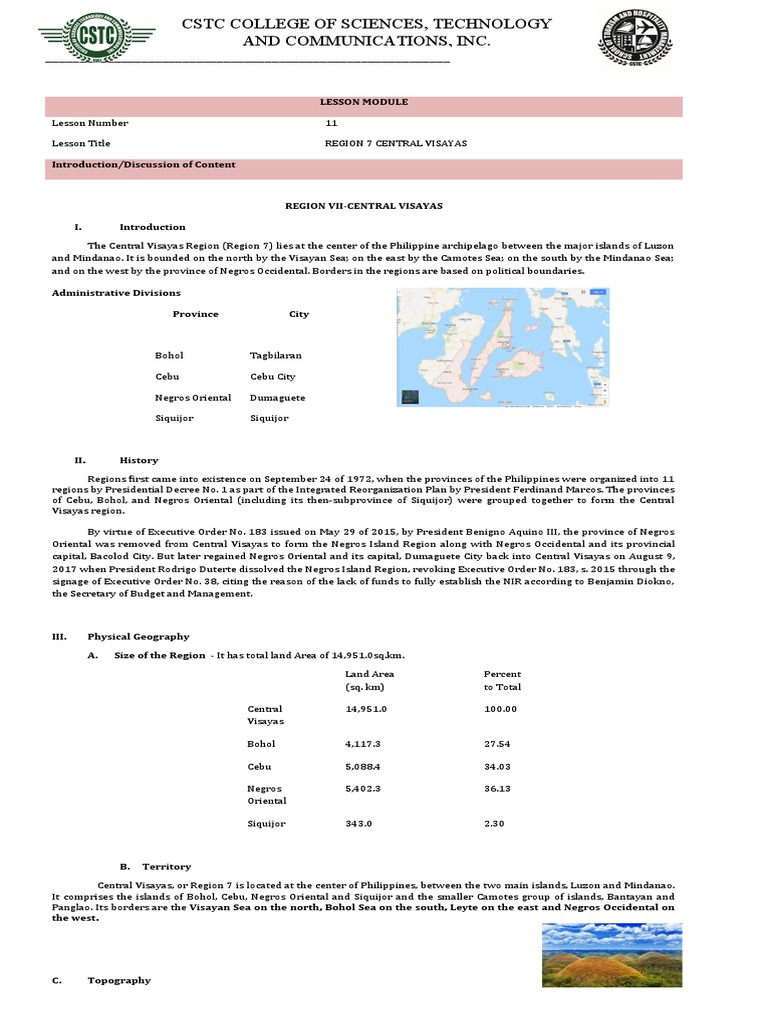 Lesson11. Region7 | PDF | Philippines