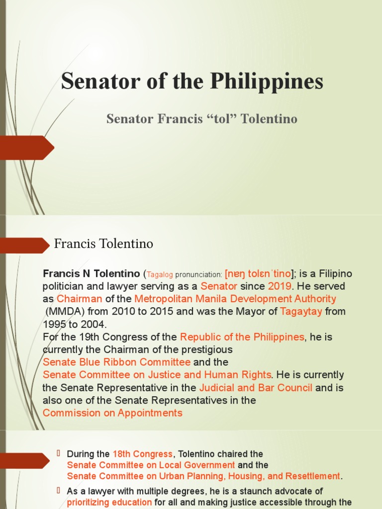 SENATOR Francis Tolentino, PDF | PDF | Justice | Crime & Violence