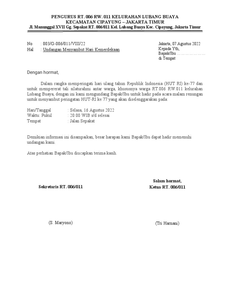 Undangan Malam Renungan | PDF