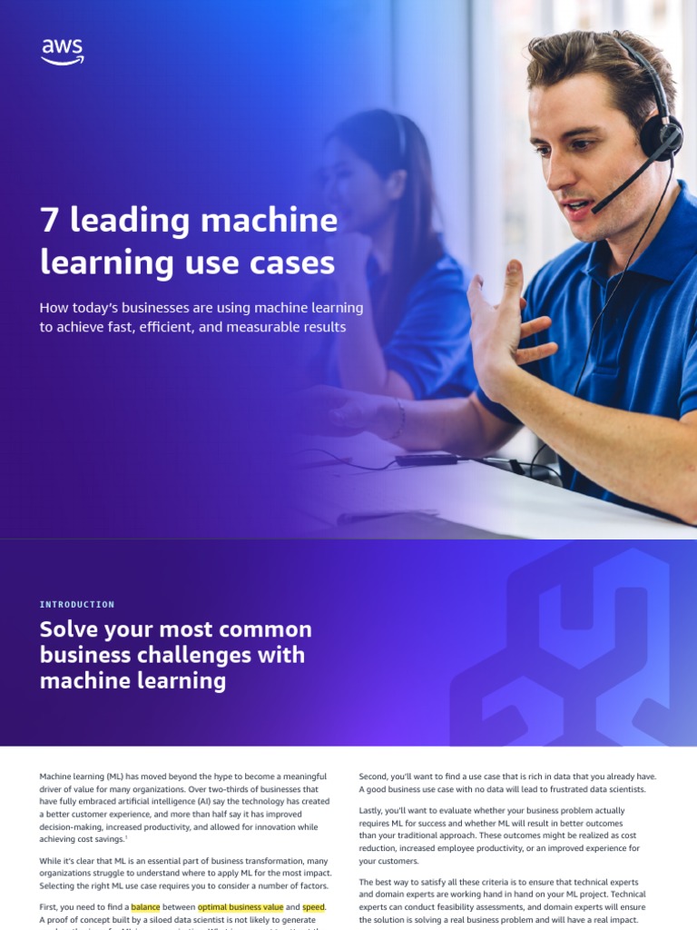 7 Leading Machine Learning Use Cases | PDF | Artificial Intelligence | Intelligence (AI) & Semantics