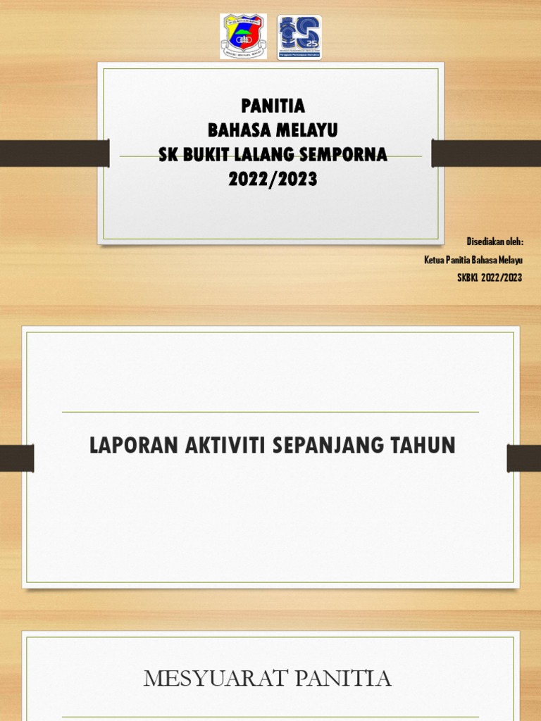 Laporan Panitia Bahasa Melayu 2022 PDF | PDF