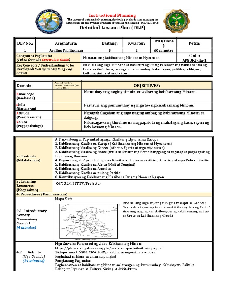 DLP AP 8 Quarter 2 Lesson 1 | PDF