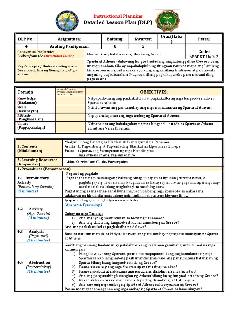 DLP AP 8 Quarter 2 Lesson 4 | PDF