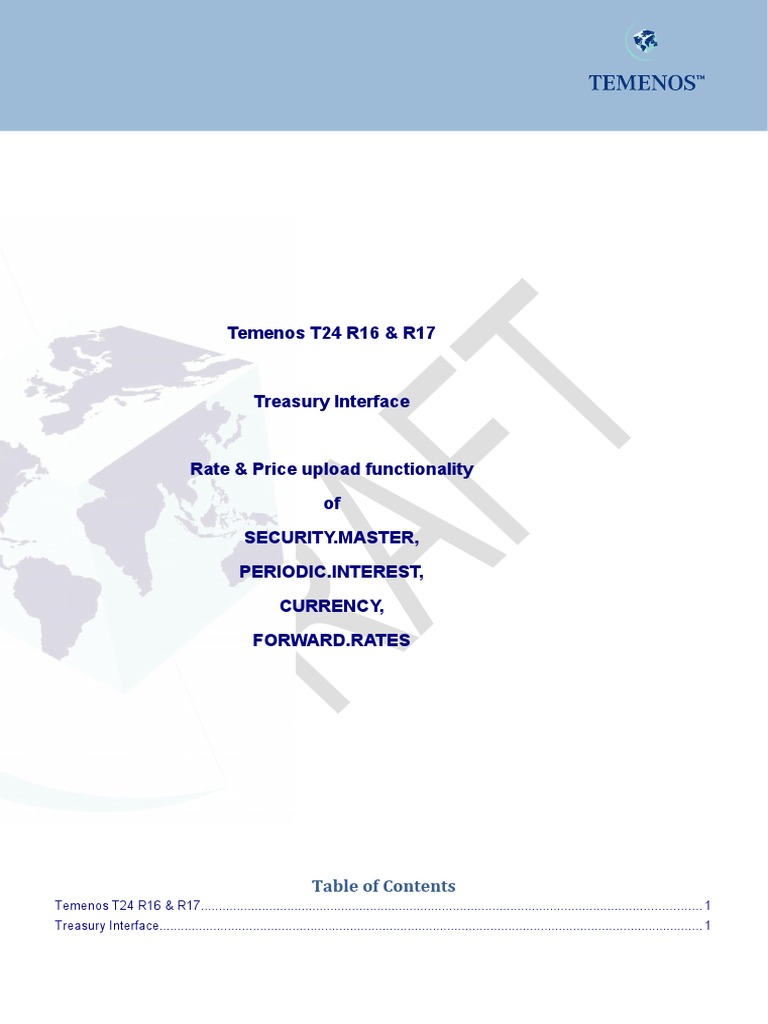 Temenos T24 Treasury Interface Guide | PDF | Computer File | Bonds ...