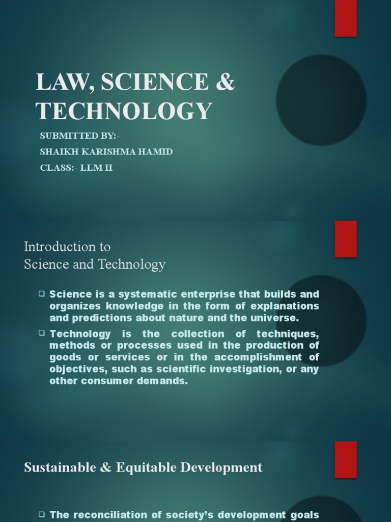 Law, Science & Technology | PDF