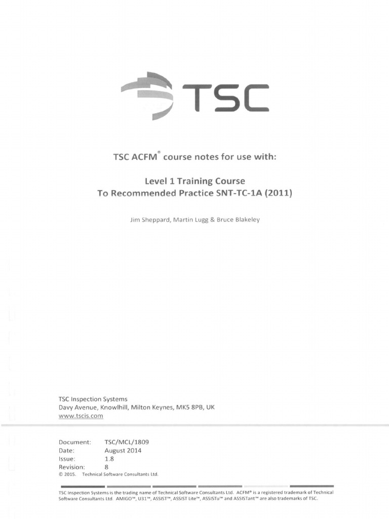 ACFM Book Level 1 TSC PDF | PDF