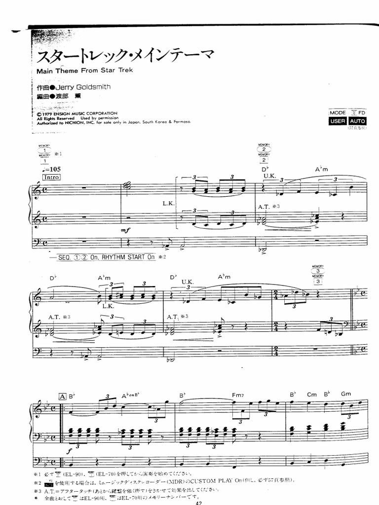 6 - Main Theme From Star Trek | PDF