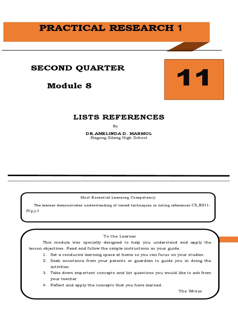 Practical Research 1 2nd QTR Module 8 | PDF | Digital Object Identifier ...