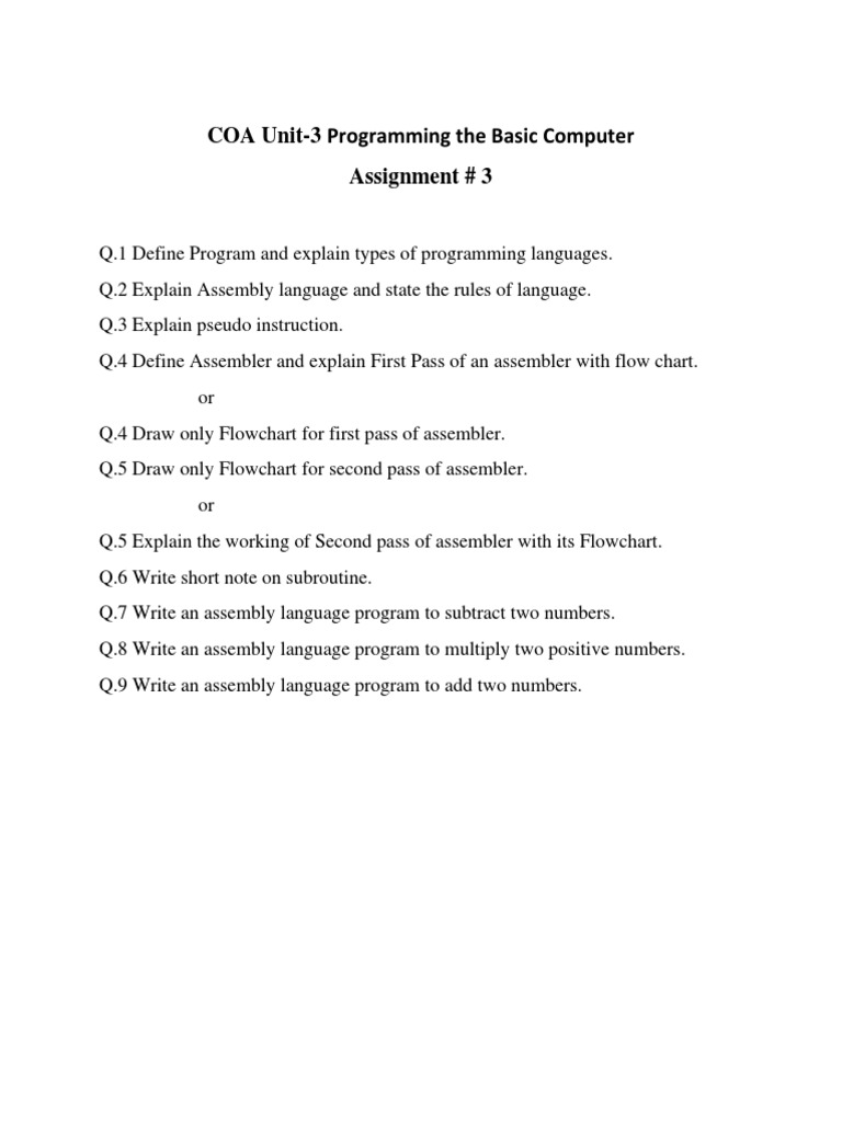 COA Assignment - 3 1 PDF | PDF COA Assignment - 3 1 PDF | PDF
