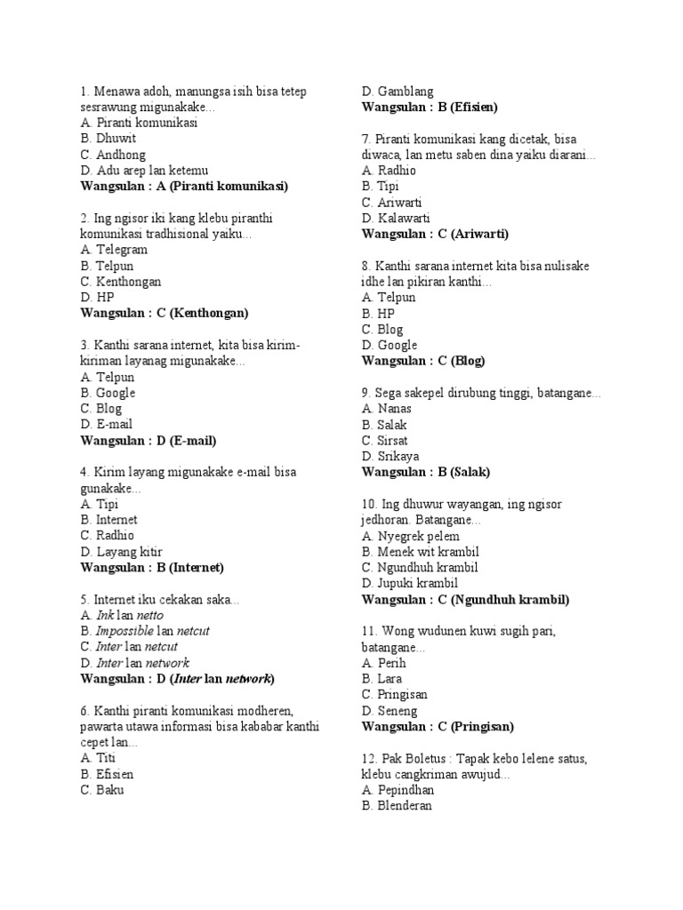 Bahasa Jawa Cangkriman | PDF