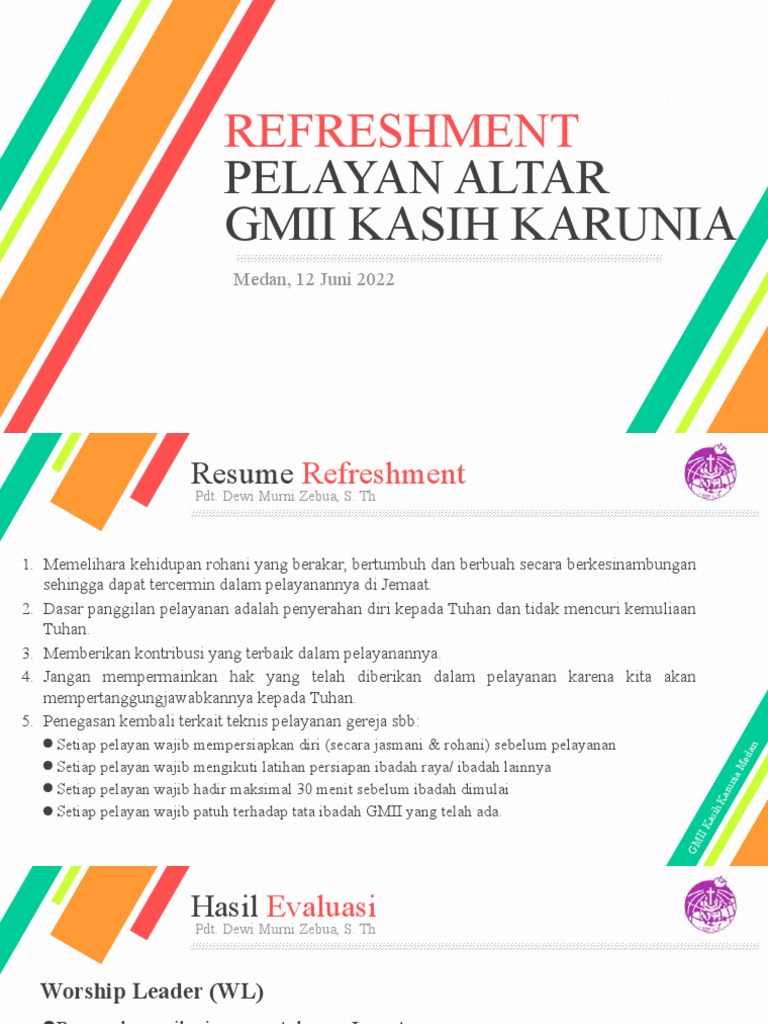 Refreshment Pelayan Altar Mei 2022 | PDF