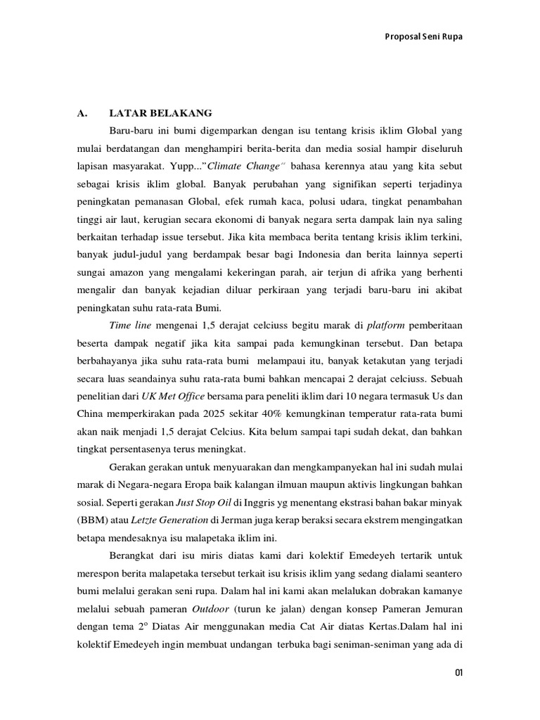 PROPOSAL Proposal Seni Rupa | PDF