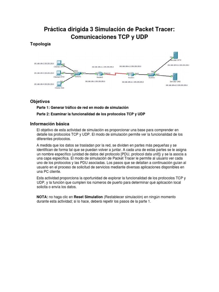 Comunicaciones TCP y UDP | PDF | Protocolo de Control de Transmisión ...
