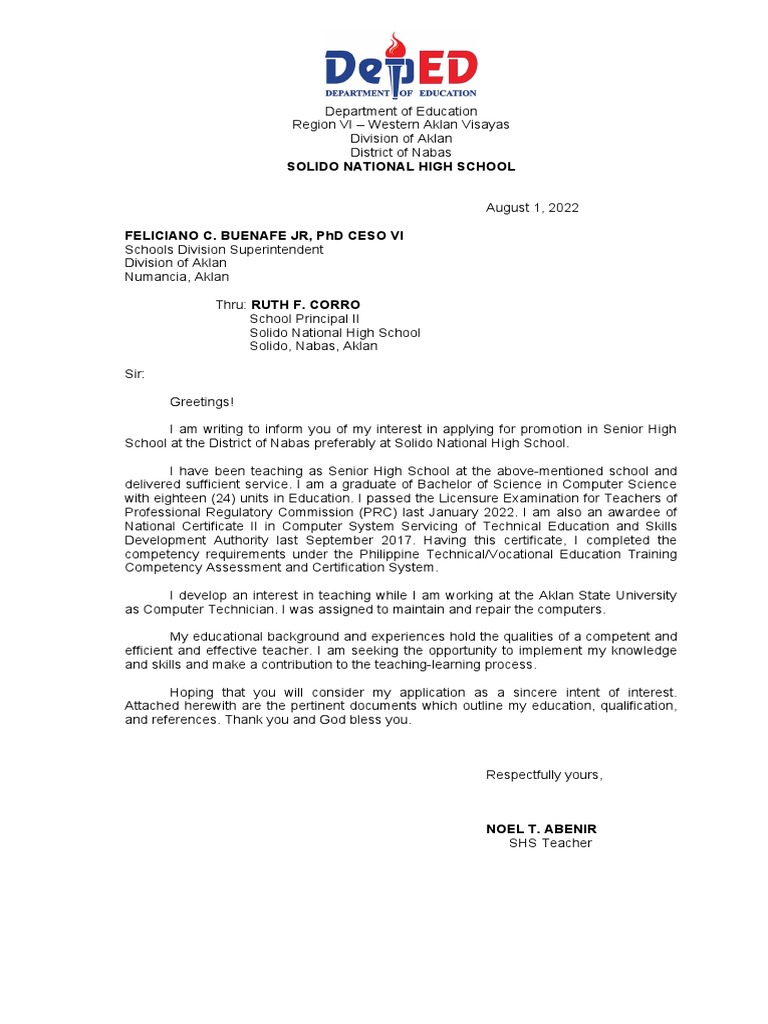 Letter of Intent | PDF