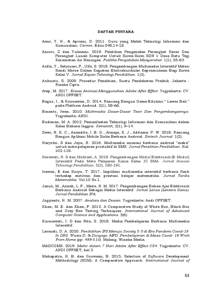 Daftar Pustaka PDF | PDF