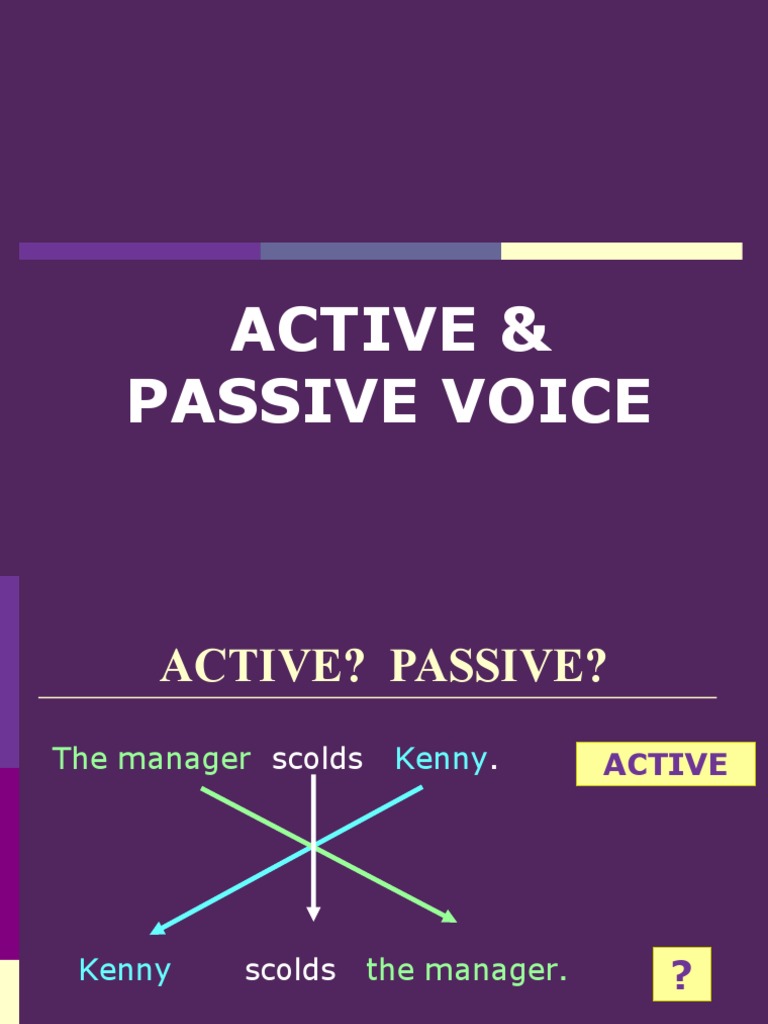 Lecture 4 - Active - Passive Voice | PDF | Linguistics | Cognitive Science Lecture 4 - Active - Passive Voice | PDF | Linguistics | Cognitive Science