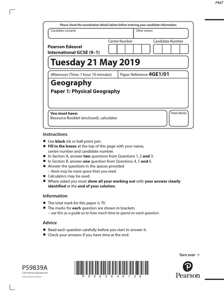 June 2019 QP | PDF | River | Earth Sciences