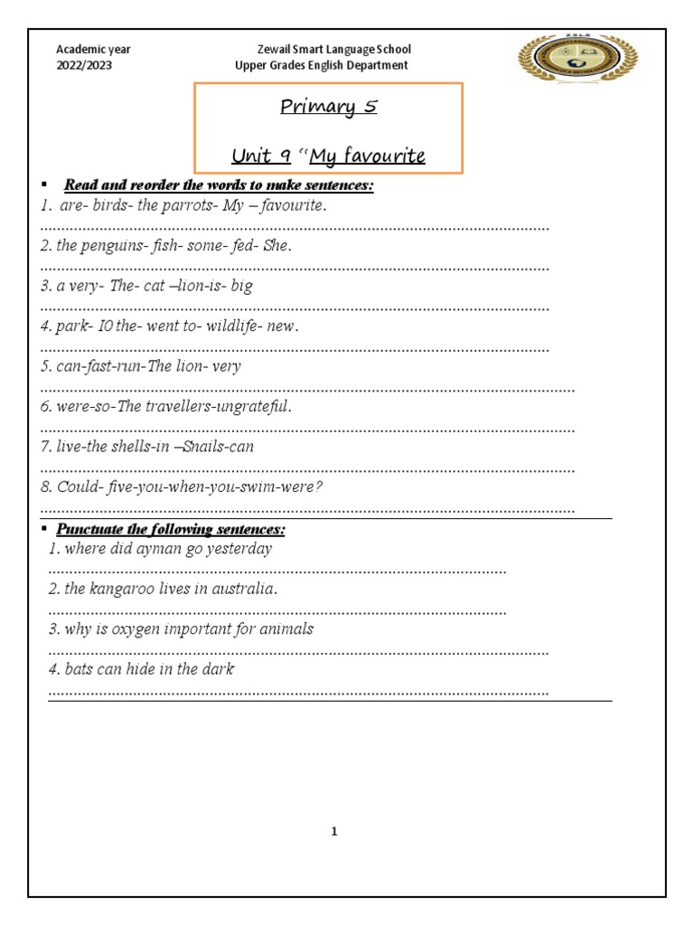 OL U9 Prim 5 PDF | PDF