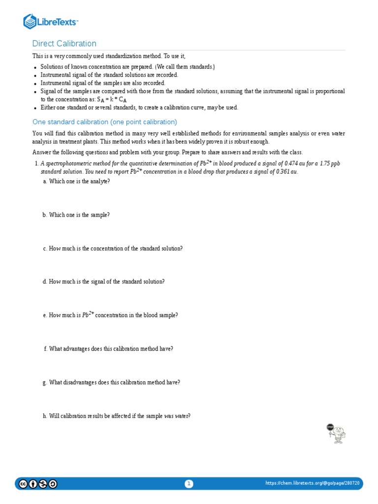 01 Direct Calibration | PDF | Spectrophotometry | Applied And ...