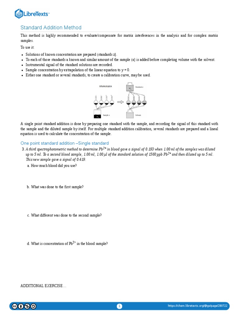 02 Standard Addition Method | PDF | Laboratory Techniques | Scientific ...