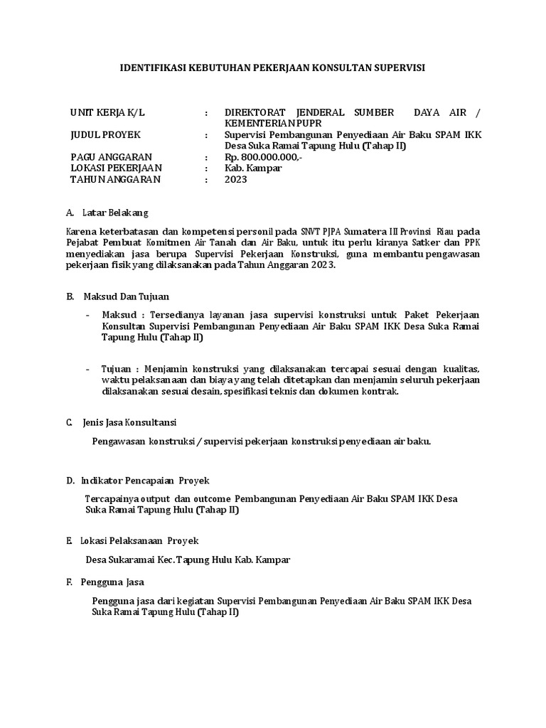 Ident Kebutuhan | PDF