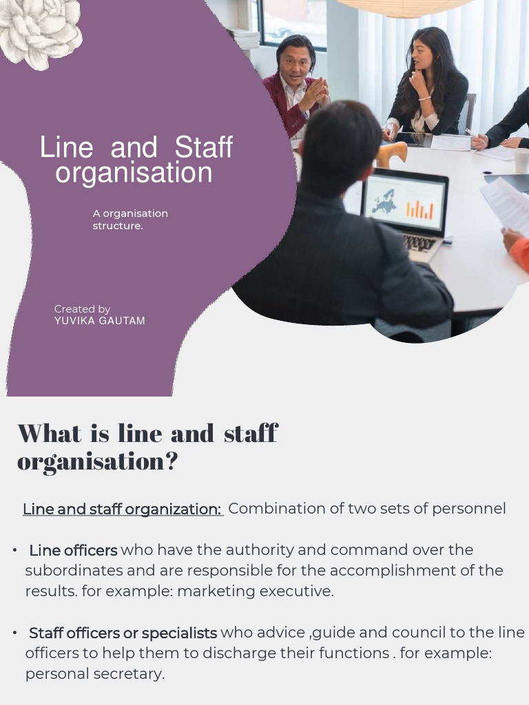 Line and Staff Organization Guide | PDF | Unilever | Organizational ...