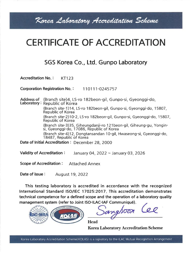 A2la Accreditation (2022.08.19) | PDF | Capacitor | Electrical ...