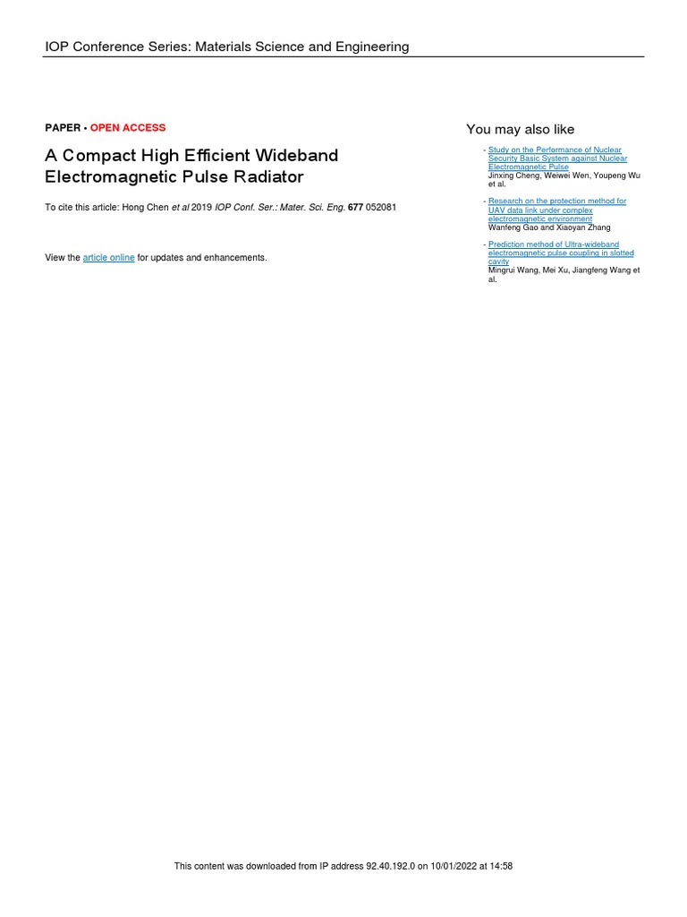 Wide Band Emp | PDF | Antenna (Radio) | Transmission Line