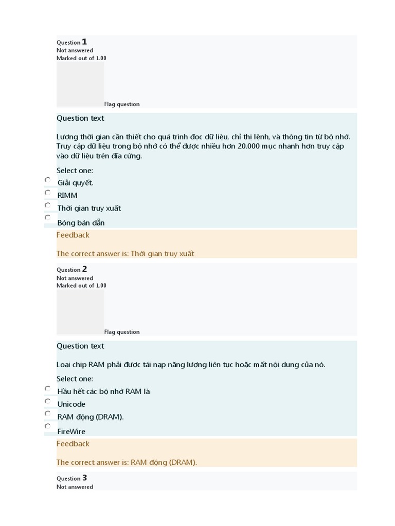 Question Text: Feedback | PDF