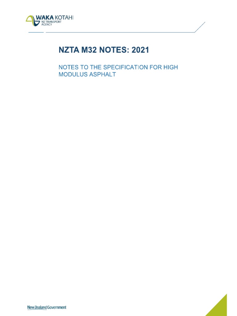 High Modulus Asphalt Specification (EME Class 2) Notes (NZTA M32 Notes ...