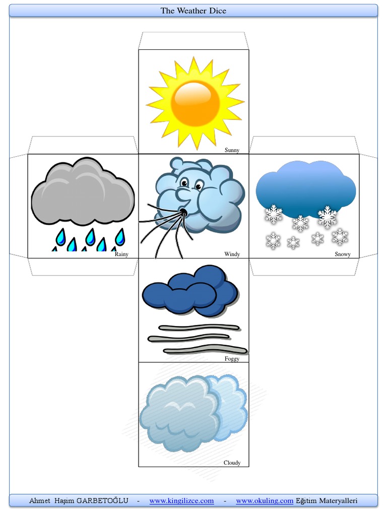 The Weather Dice Craft Activity | PDF