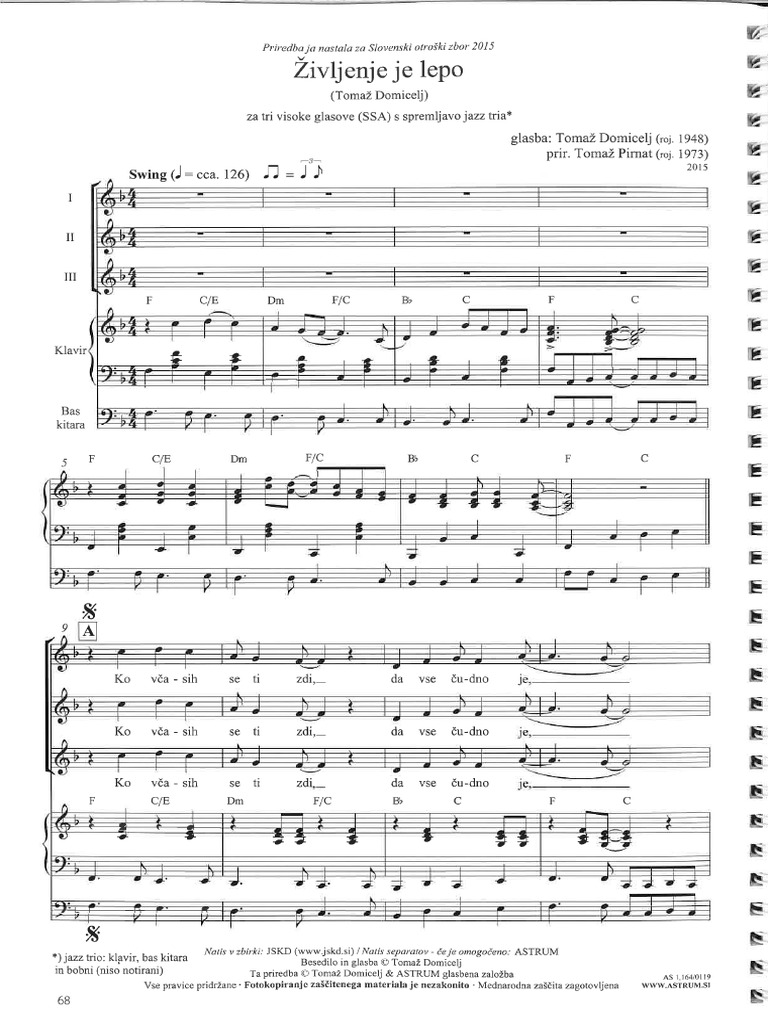 Življenje Je Lepo (T. Pirnat) PDF | PDF