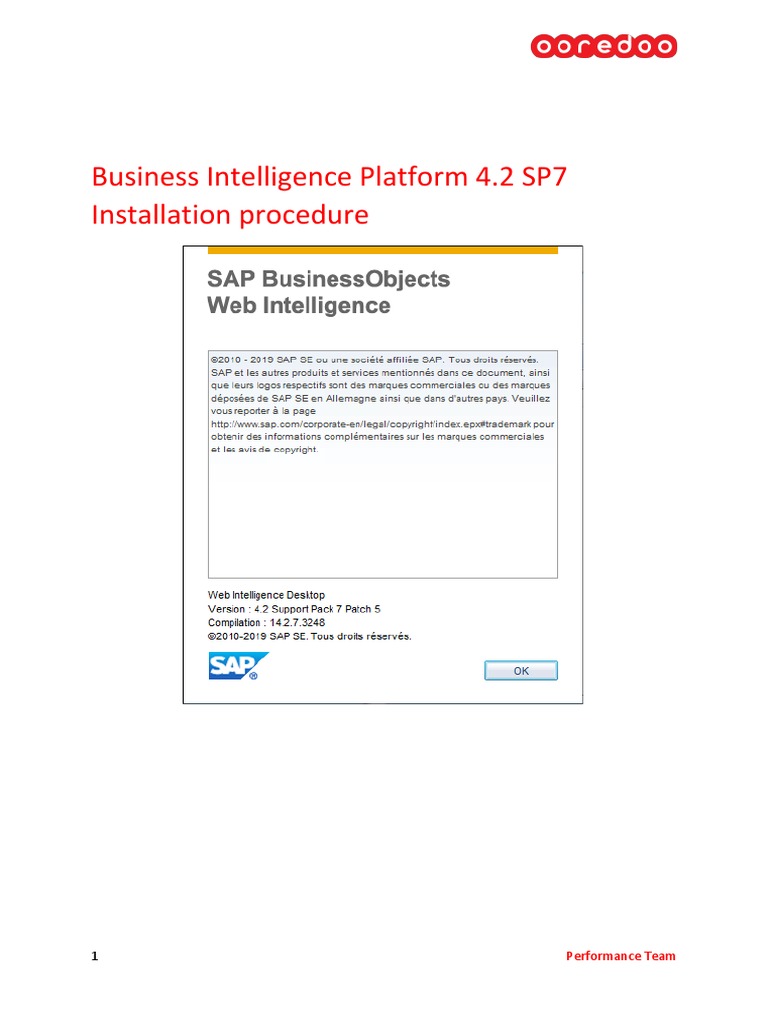 Business Intelligence 4.2 SP7 Installation Procedure PDF | PDF | Installation (Computer Programs ...