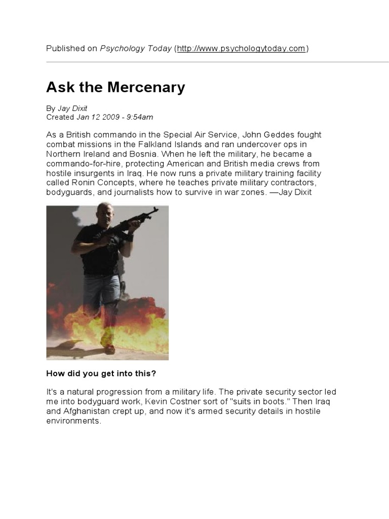 John Geddes Interview | PDF | Special Air Service | Military