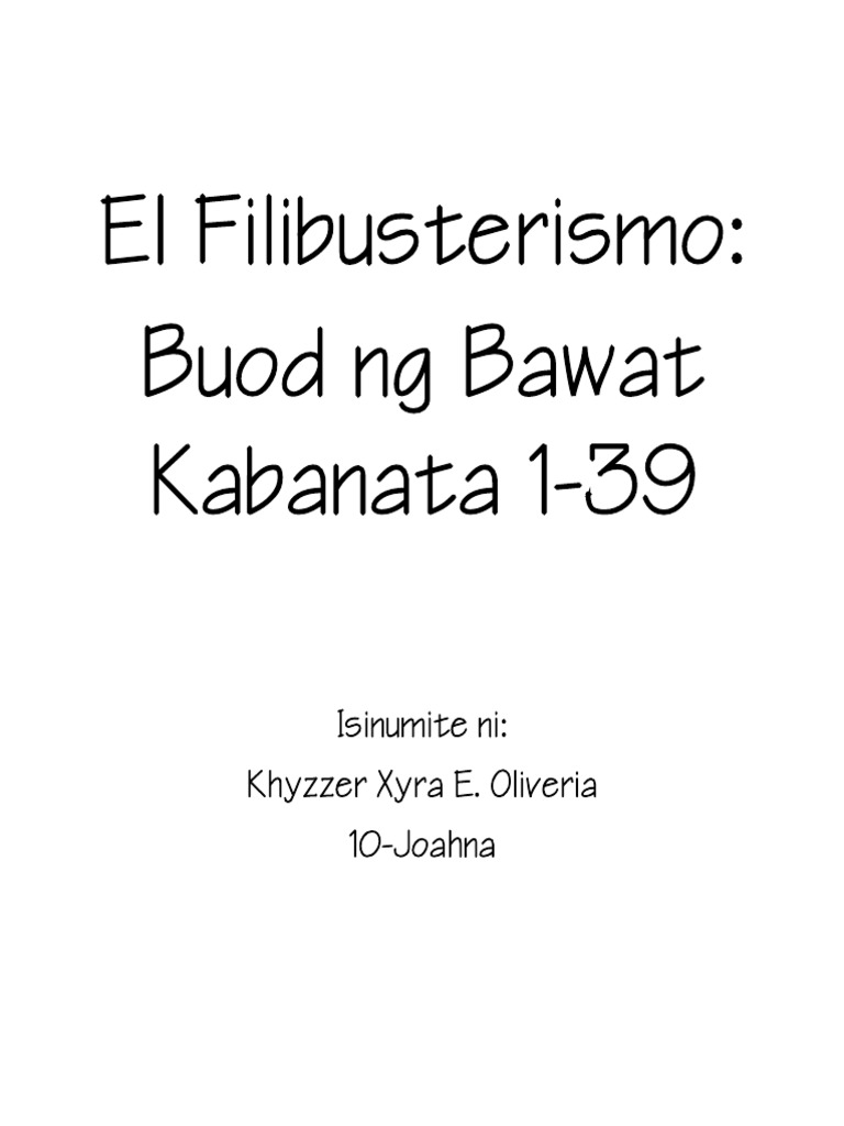 El Filibusterismo PDF | PDF