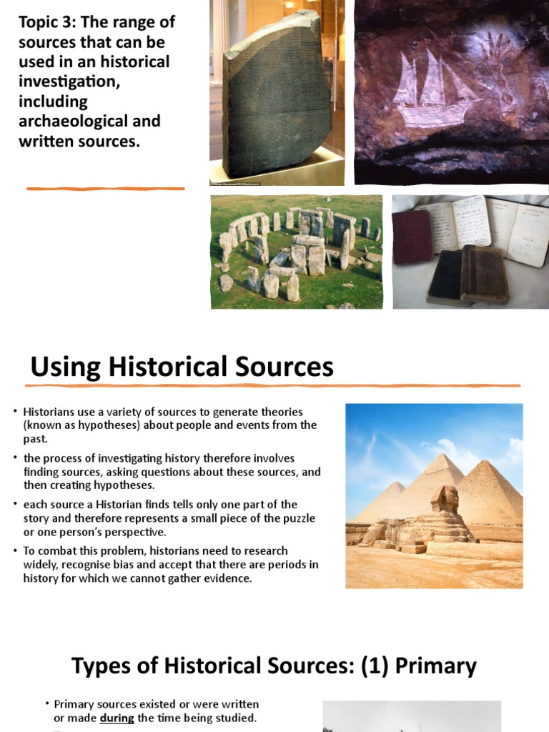 0.1 Topic 3 The Range of Sources That Can Be Used in An Historical ...