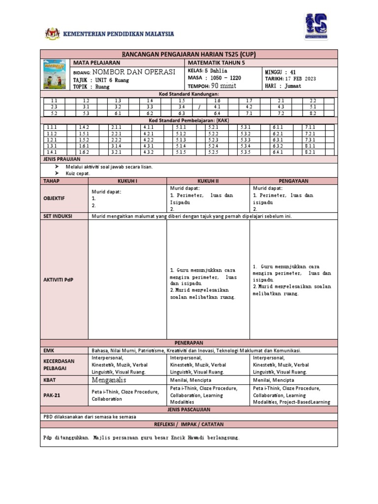 17 Februari 2023 RPH Cup-Mt T5 (Tapak) | PDF